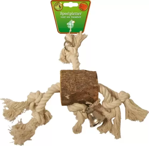 Houten speelgoed klos+touw+bel 22cm - GroenRijk Beneden Leeuwen | Een ...